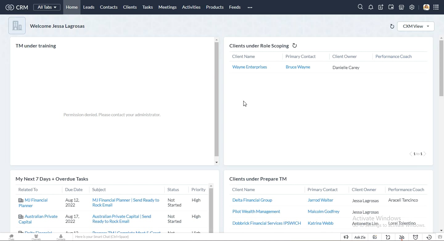 Onboarding OPS - Zoho CRM - Sending TM Profile & Managing Tasks on Vimeo