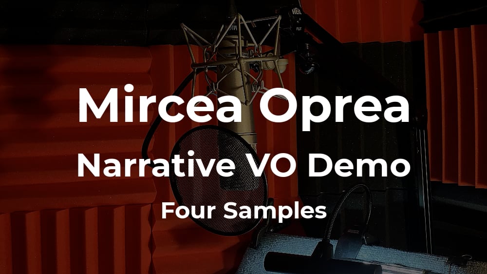 Mircea Oprea Narrative VO Demo 4 Samples on Vimeo