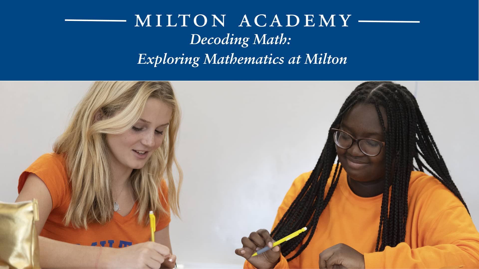 Decoding Math: Exploring Mathematics at Milton on Vimeo