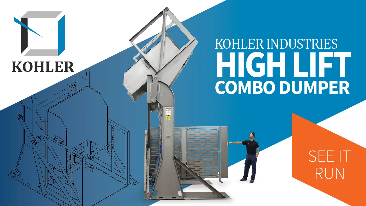 Kohler High Lift Combo Dumper with Buggy Bracket Accessory on Vimeo