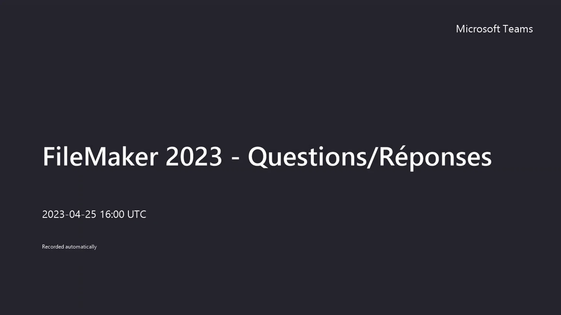 FileMaker 2023 Webinaire Questions/Réponses - Fabrice Nordmann, 1-more-thing on Vimeo