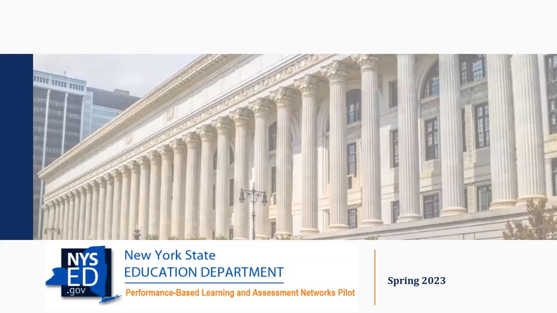NYSED PLAN Pilot School Application Process Background and ...