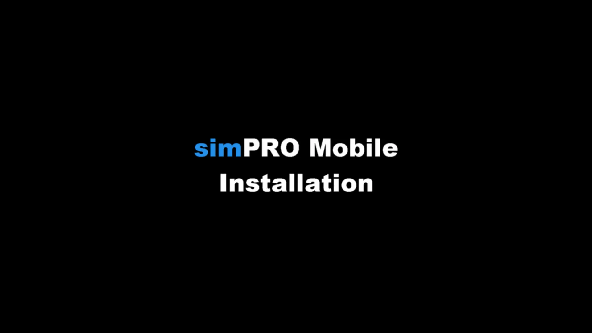 simPRO Mobile - Install on Vimeo