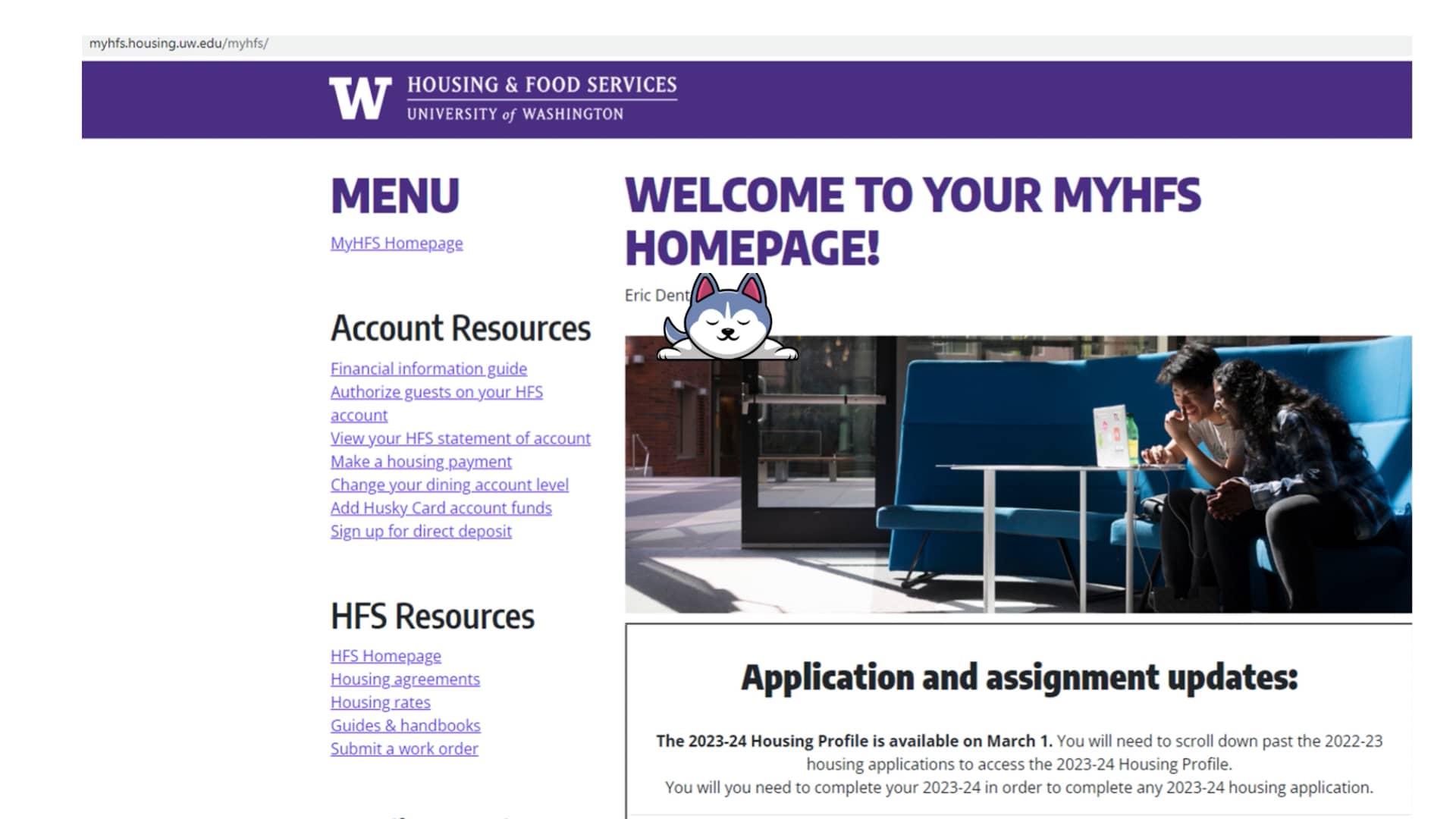 Using MyHFS Homepage on Vimeo