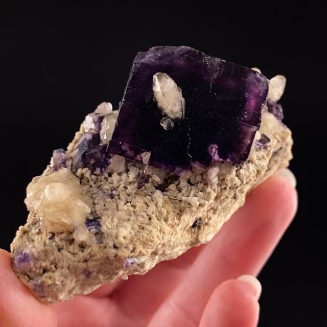 Fluorite (''phantom'' crystal) with Calcite | Stoneco Auglaize Quarry ...