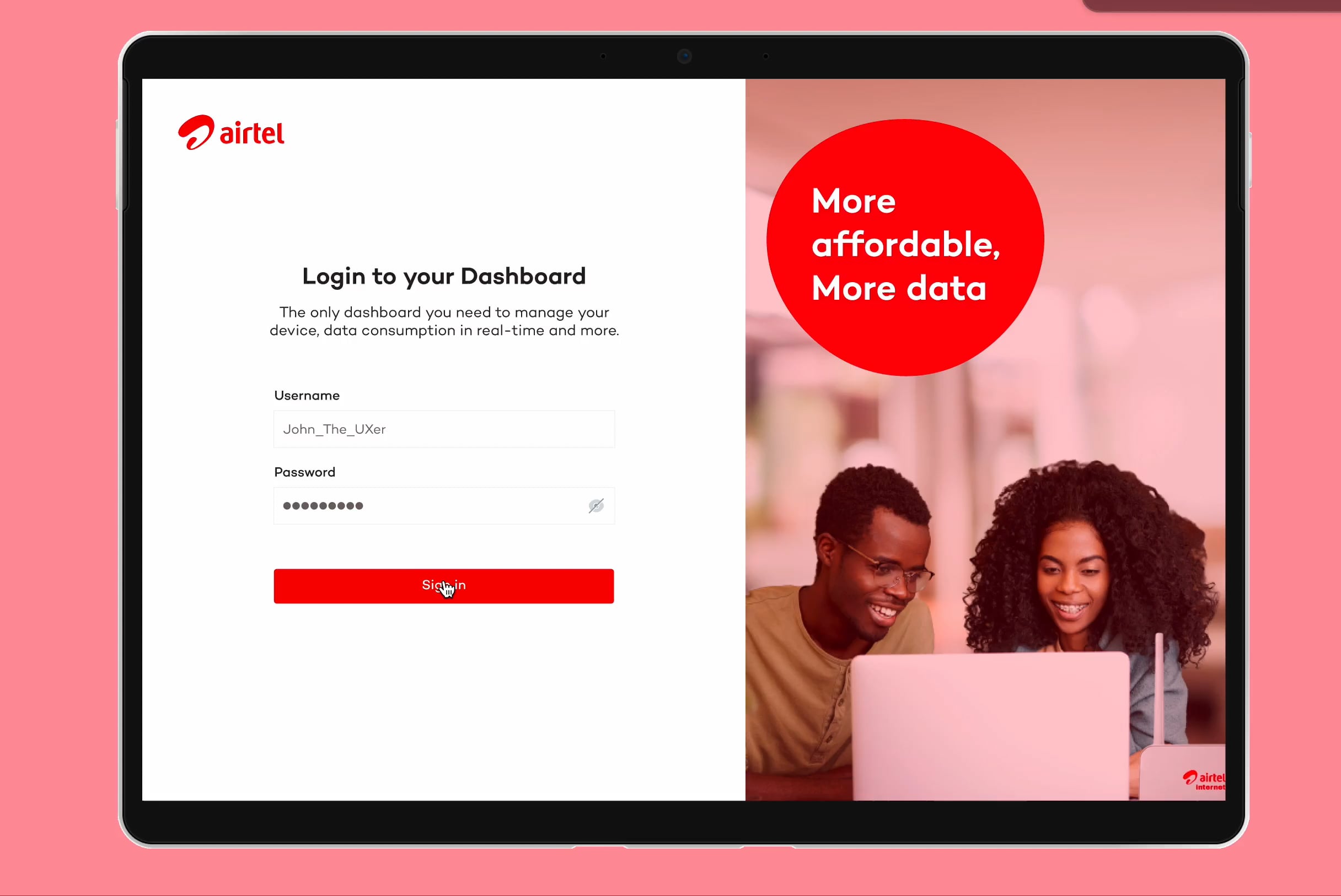Airtel Router Dashboard Prototype on Vimeo