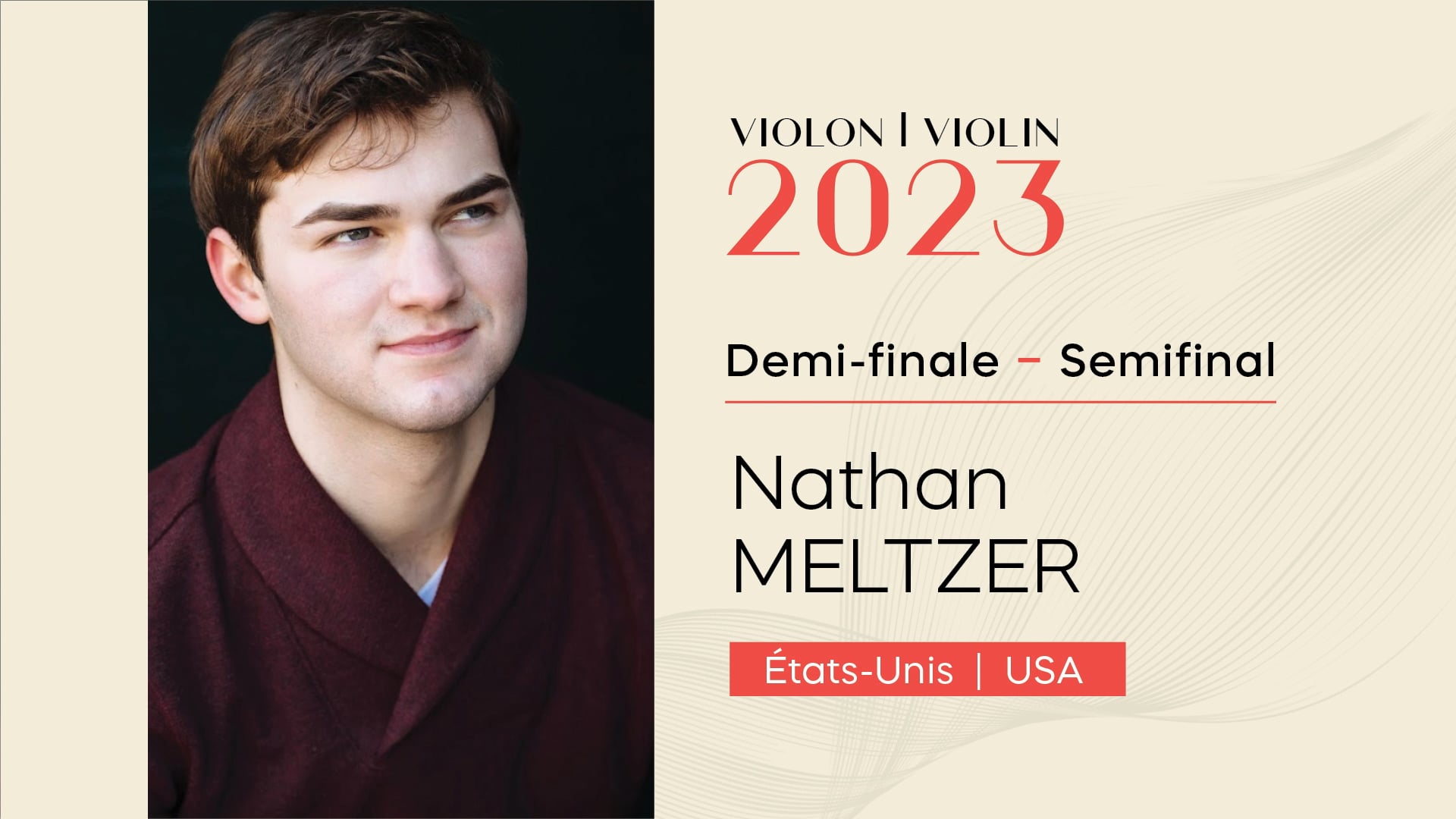 CMIM Violon 2023 - Demi-finale | Semifinal - Nathan Meltzer on Vimeo