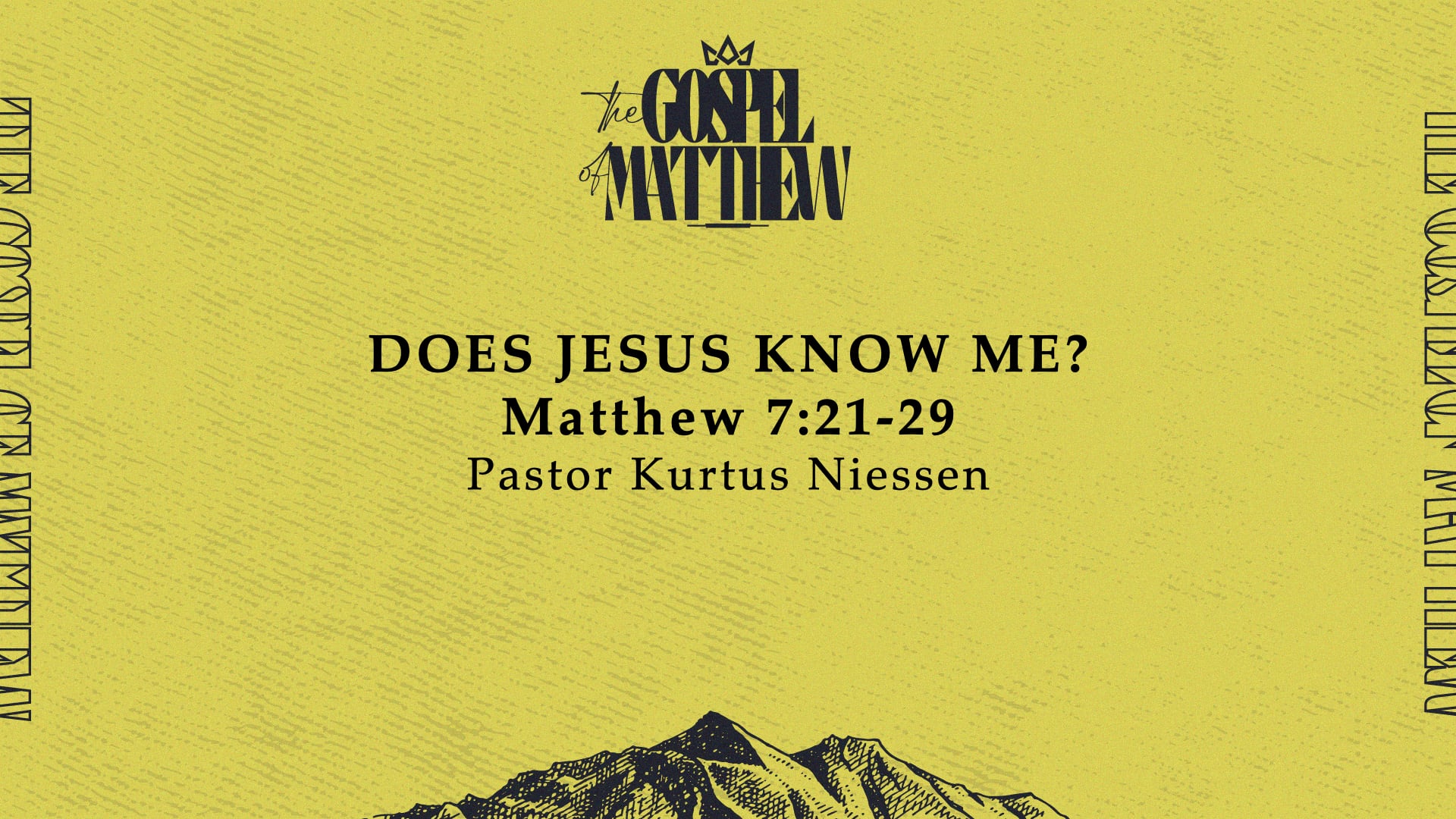 30 April 2023 | Does Jesus Know Me? on Vimeo