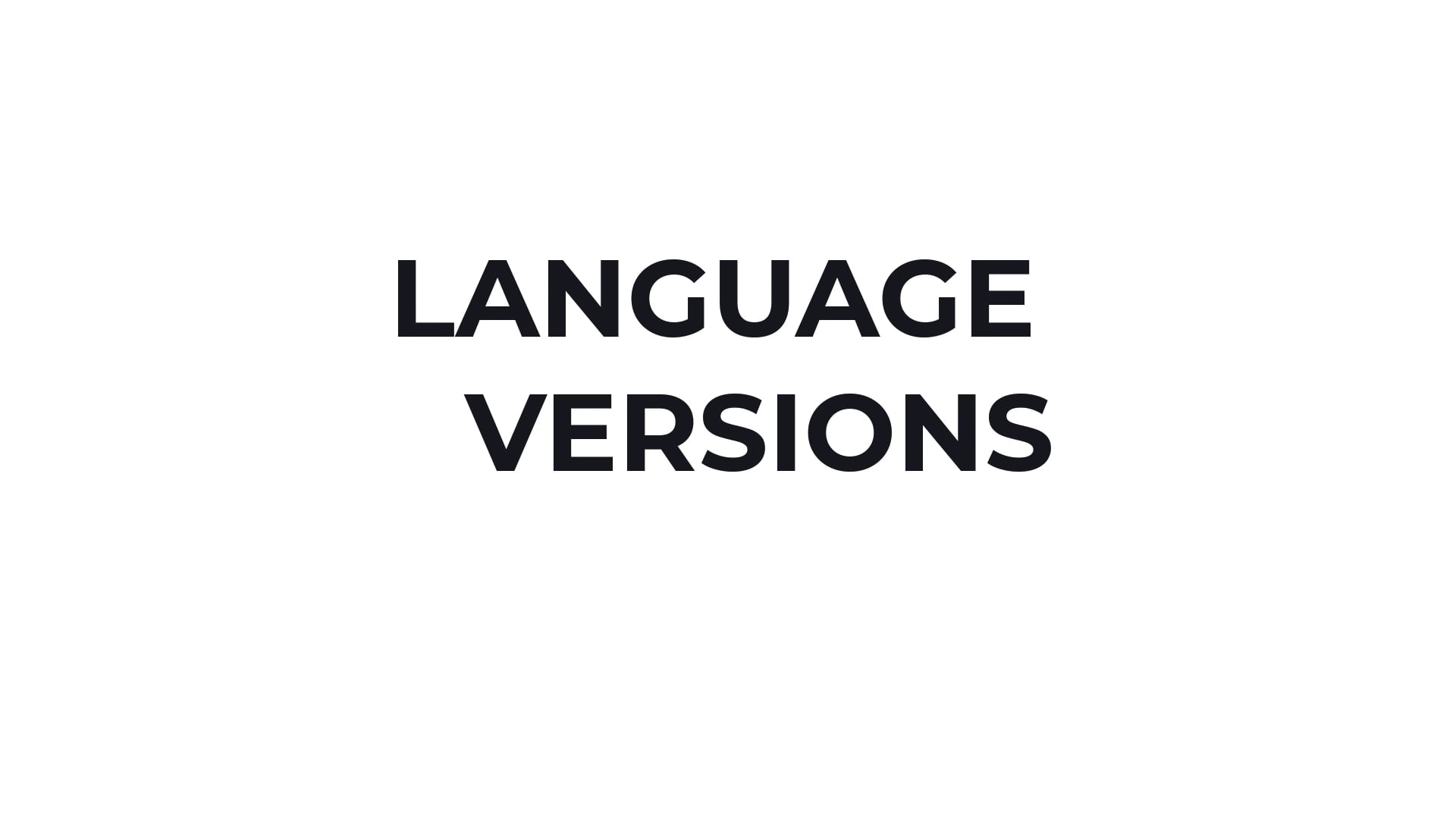 Language Versions on Vimeo