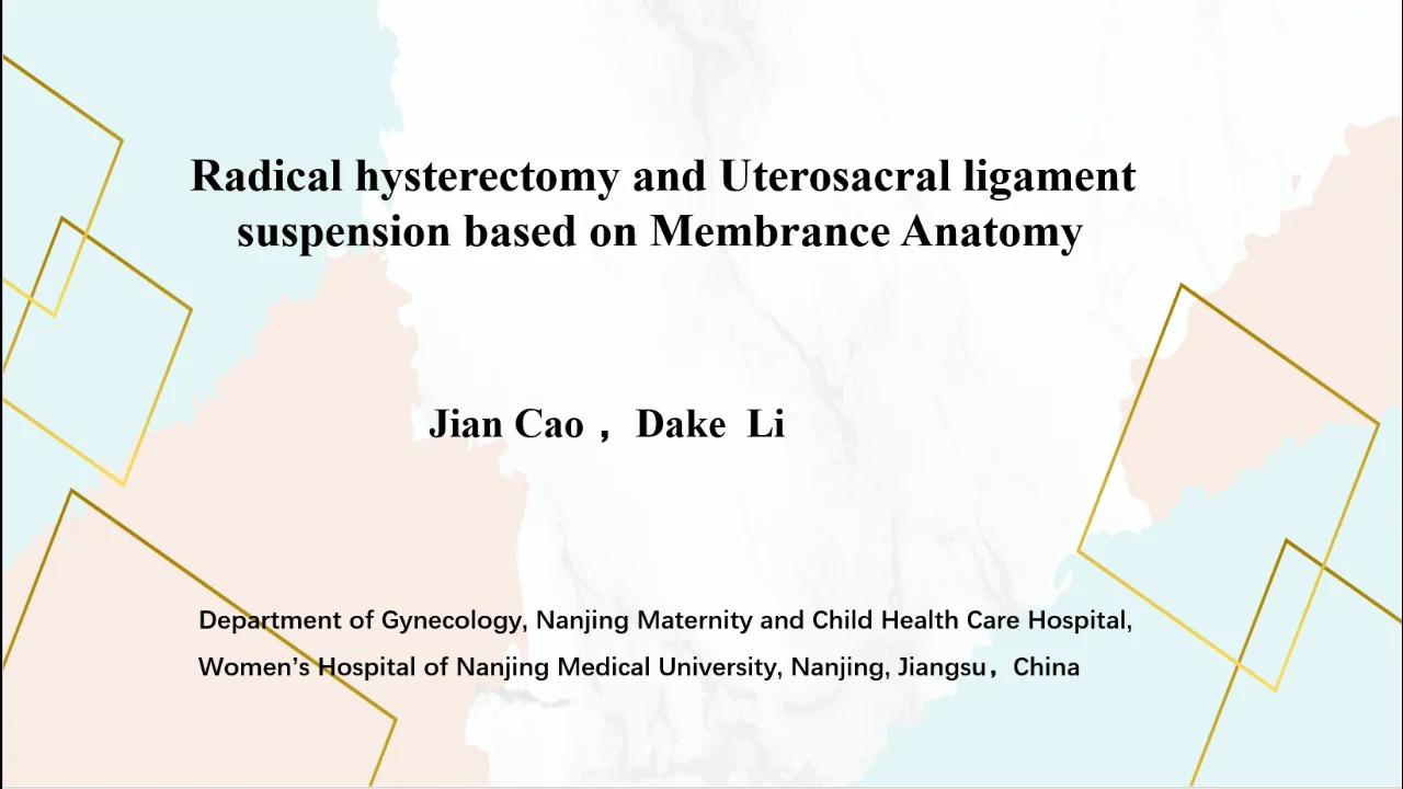 Radical Hysterectomy And Uterosacral Ligament Suspension Based On