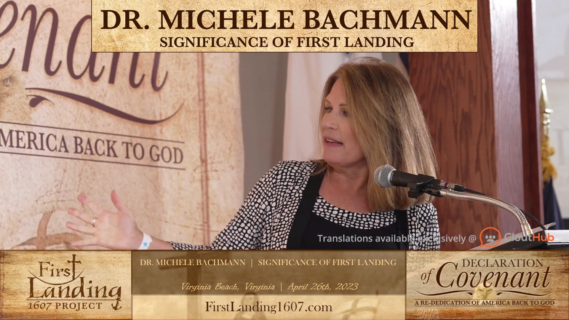 Dr. Michele Bachmann | Significance of First Landing - First Landing ...