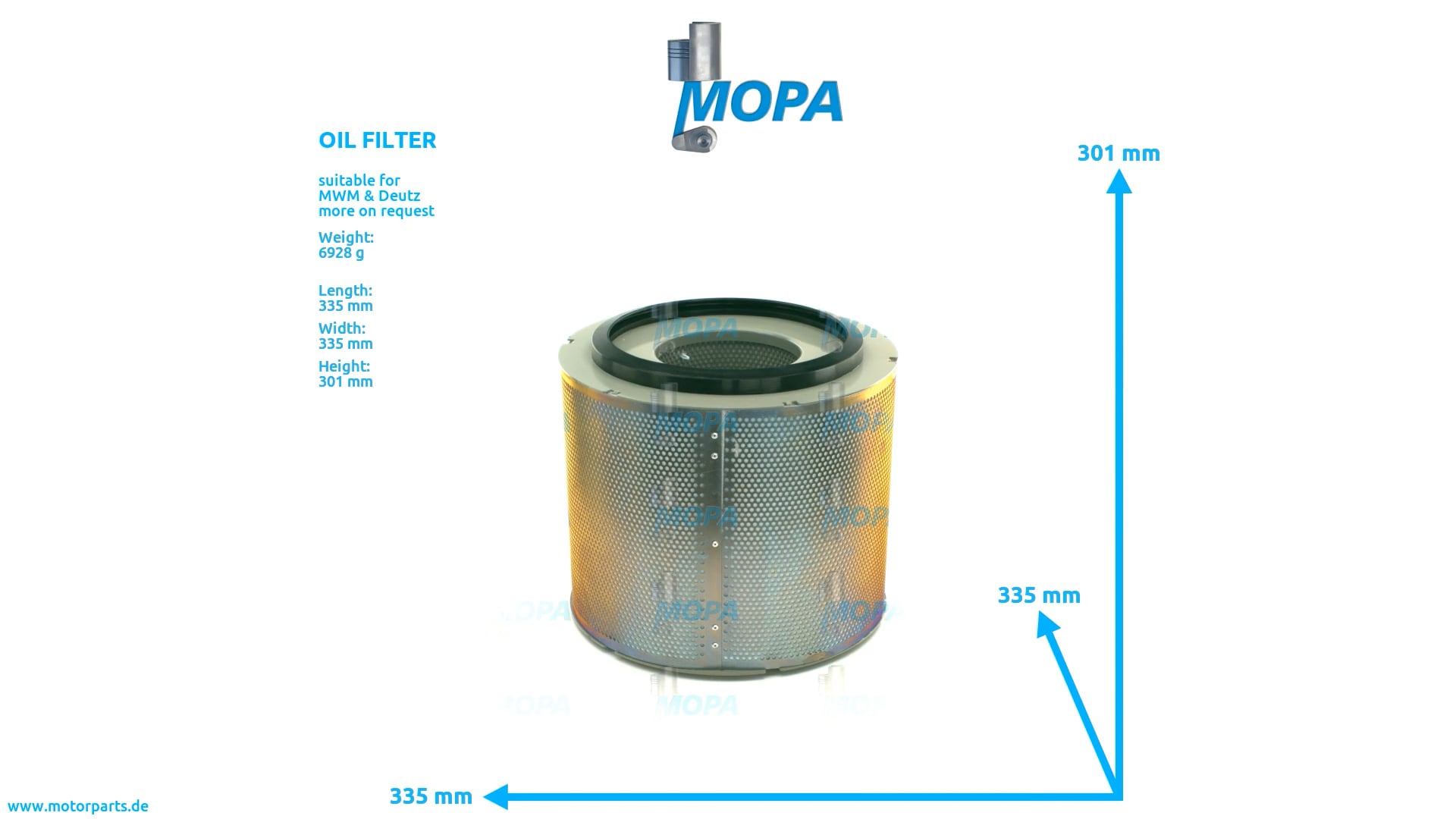 12466706 - MOPA OIL FILTER suitable for MWM & Deutz engines on Vimeo