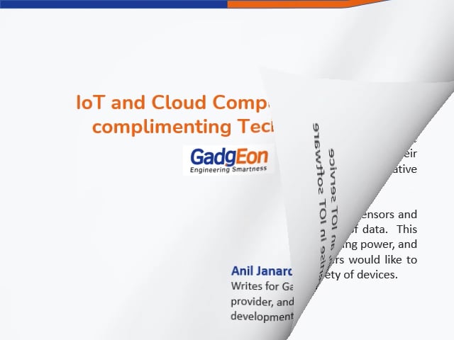 IoT and Cloud Computing – Two complimenting Technologies - Video by Anil Janardhanan on Vimeo