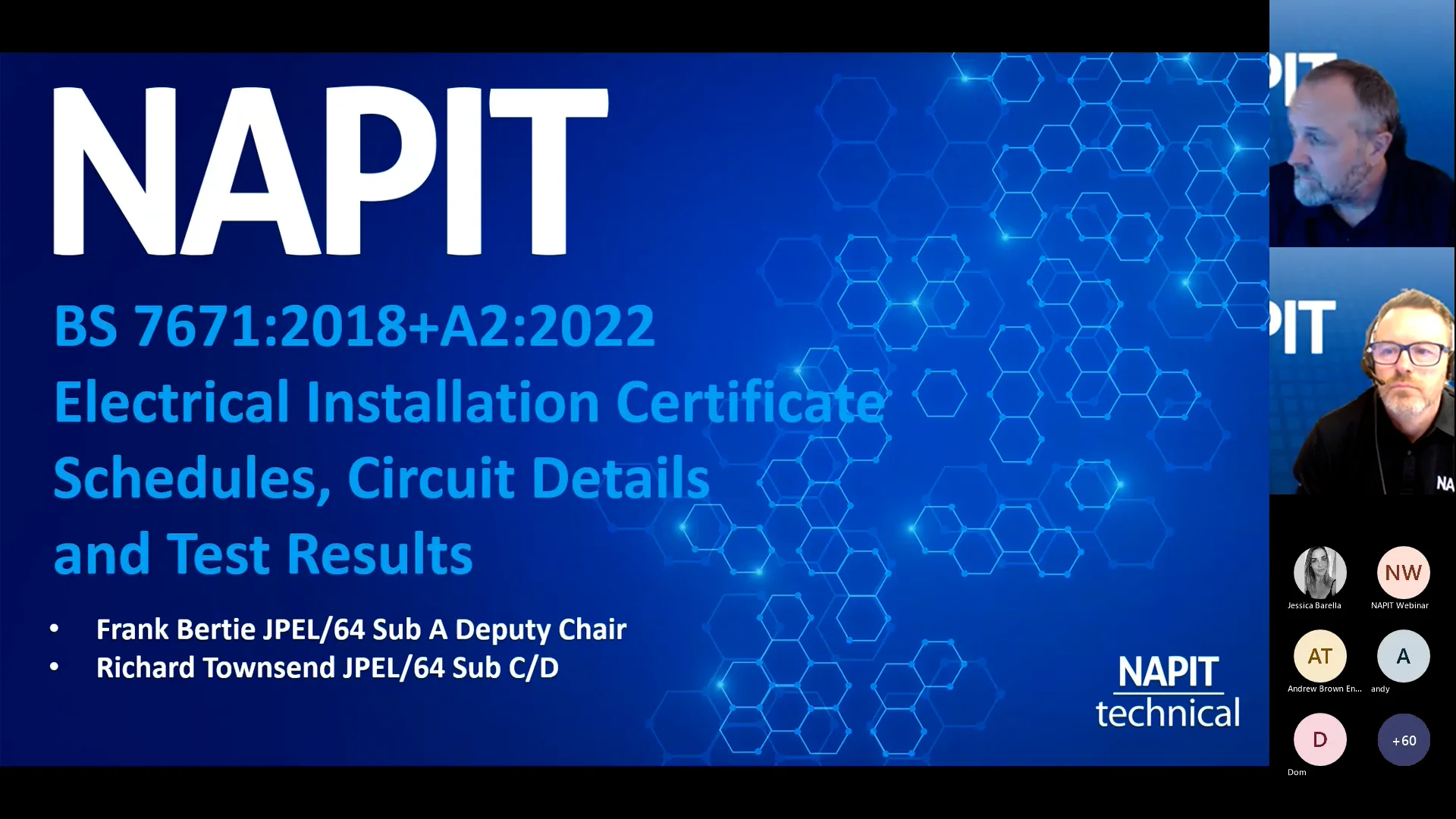 WEBINAR: EIC new inspection schedules examples, circuit details and ...