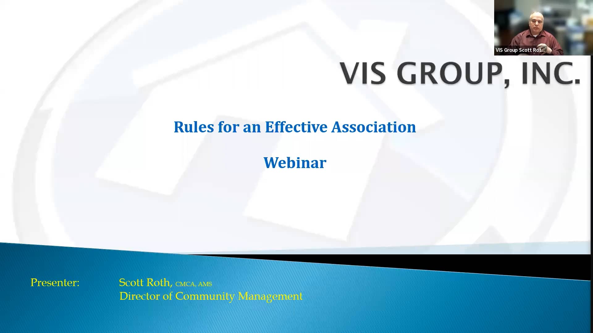 VIS Board Webinar - Rules for an Effective Association on Vimeo