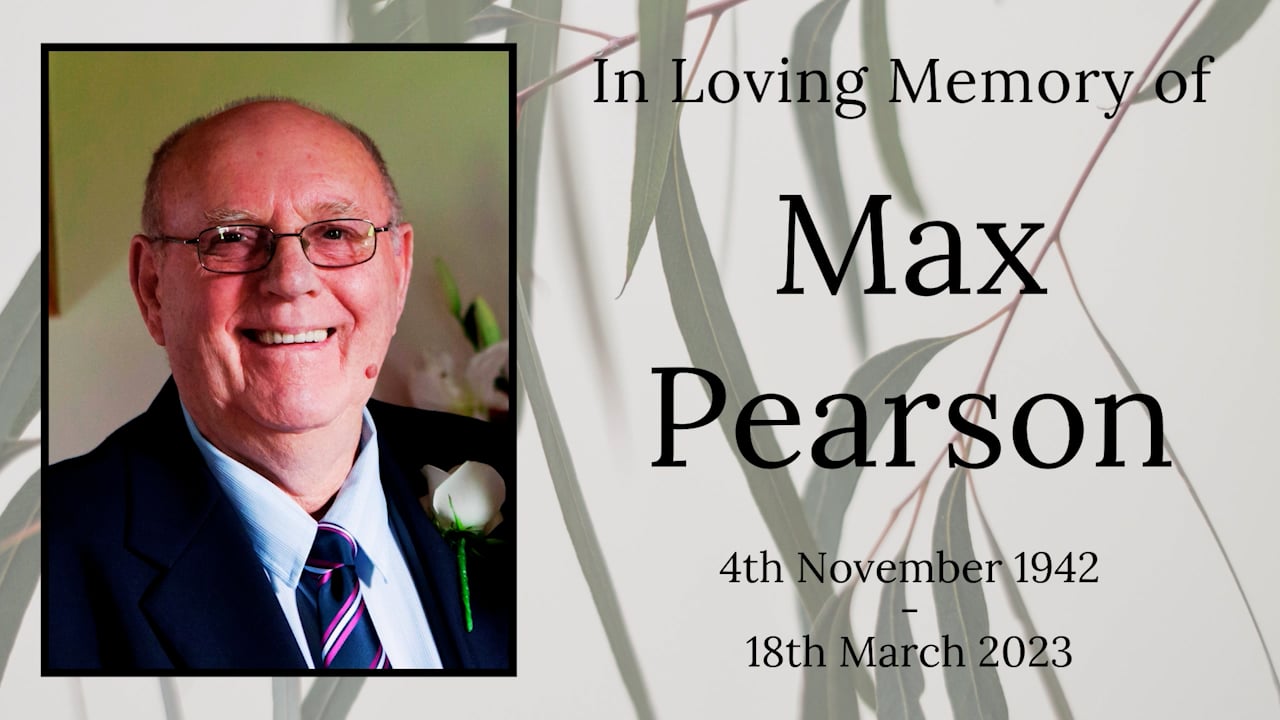 Max Pearson Funeral Service on Vimeo
