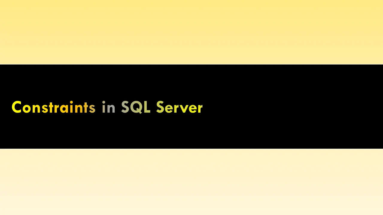 Constraints in SQL Server on Vimeo