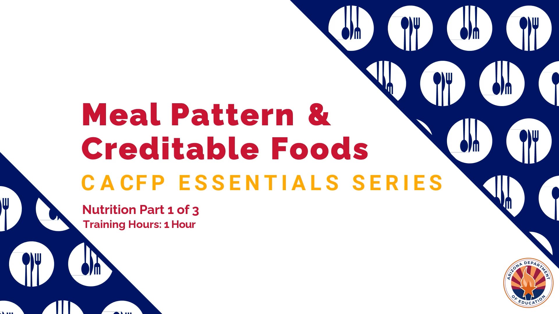 Part 1: Meal Pattern and Creditable Foods - CACFP Nutrition Essentials ...