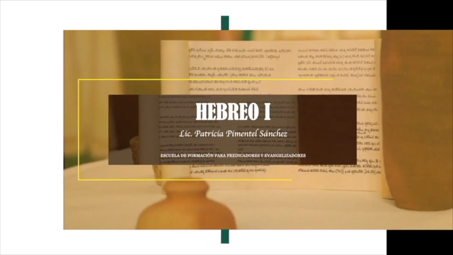Hebreo I - Clase XXIII on Vimeo