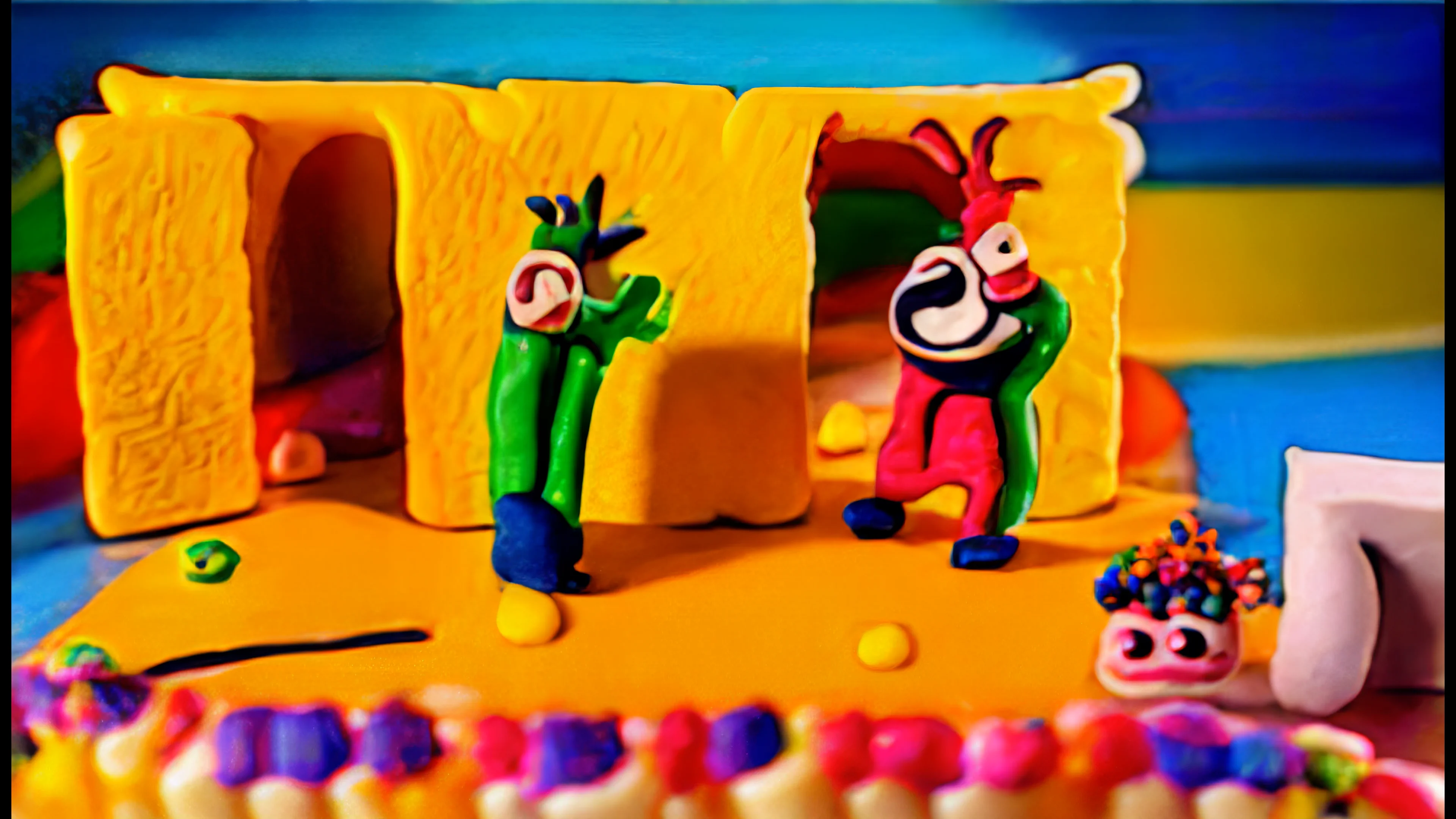 Gen-1 4EC29890-9D4A-4F22-B - Colorful claymation_apo8_ghq5 on Vimeo