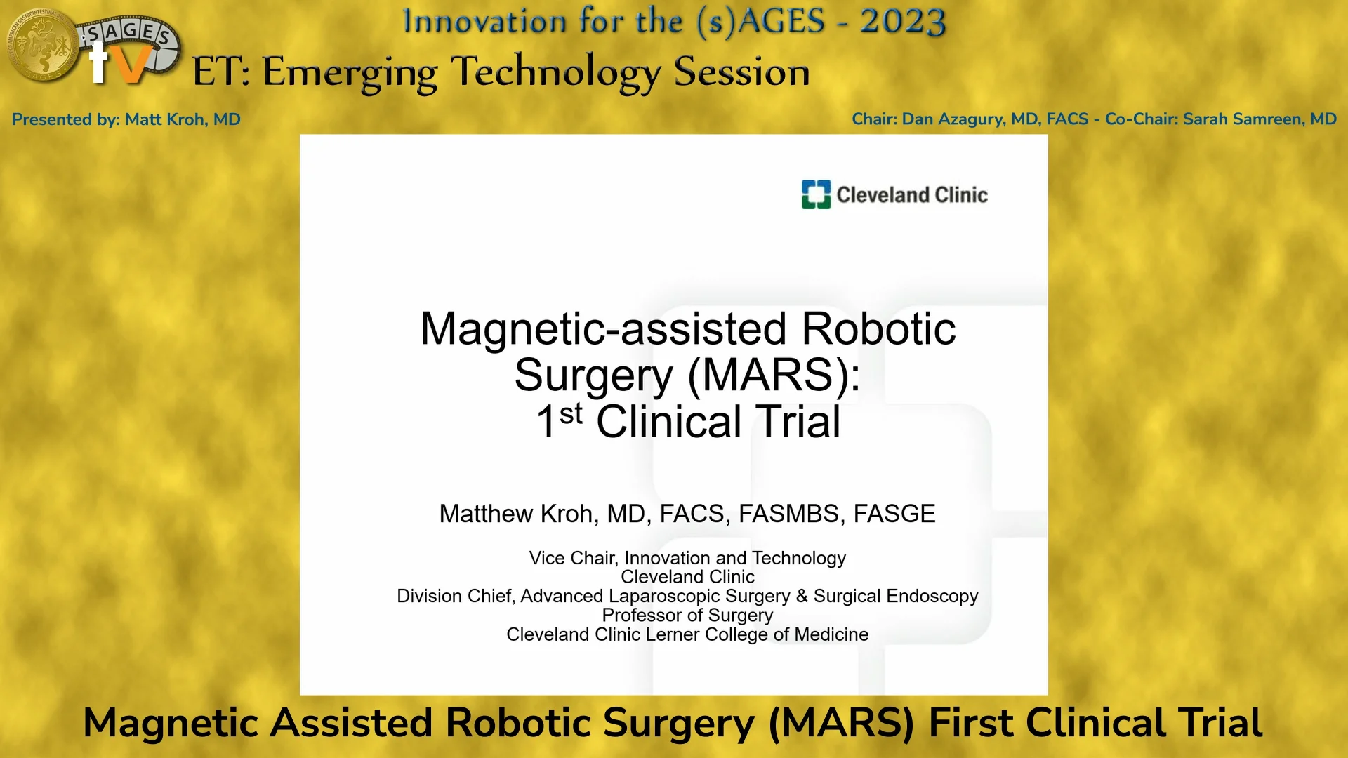 Magnetic Assisted Robotic Surgery (MARS) First Clinical Trial on Vimeo