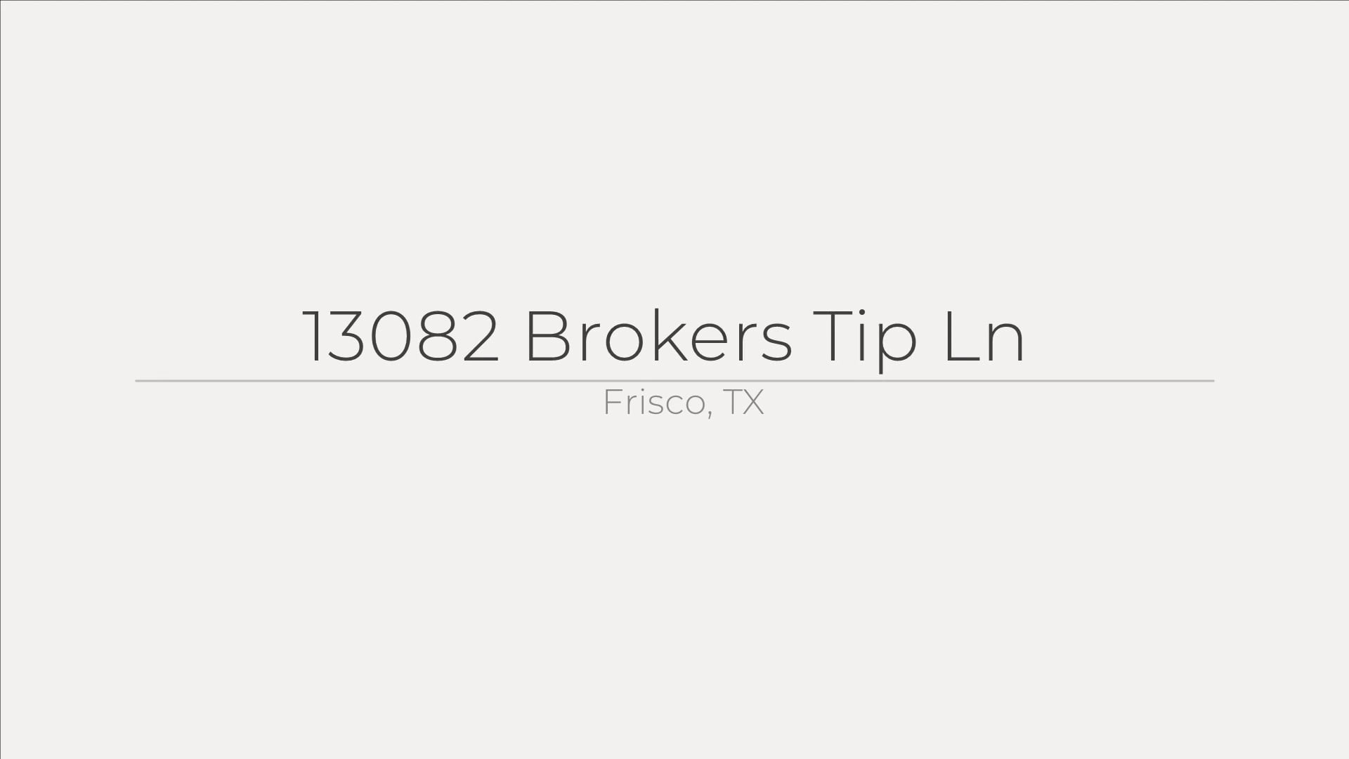 13082 Brokers Tip Ln, Frisco, TX on Vimeo