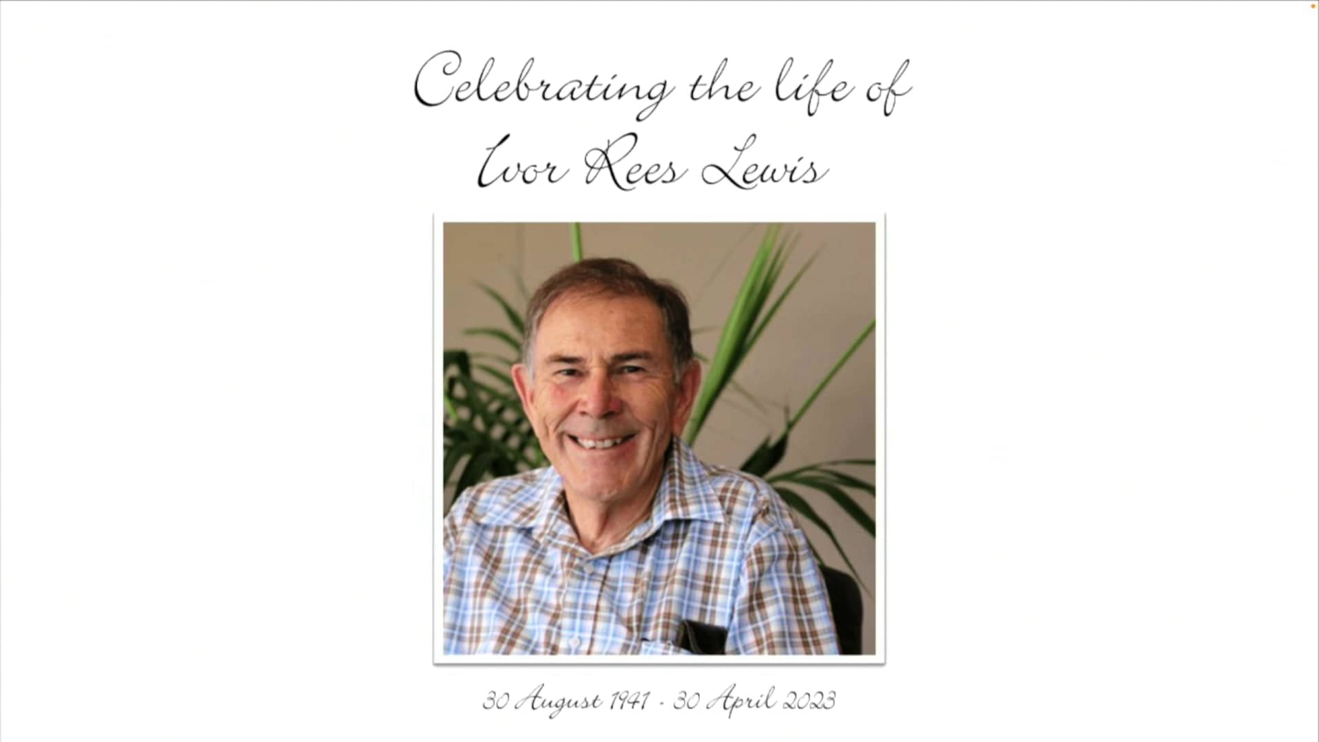Funeral Rev Ivor Lewis - 6th May 2023 on Vimeo