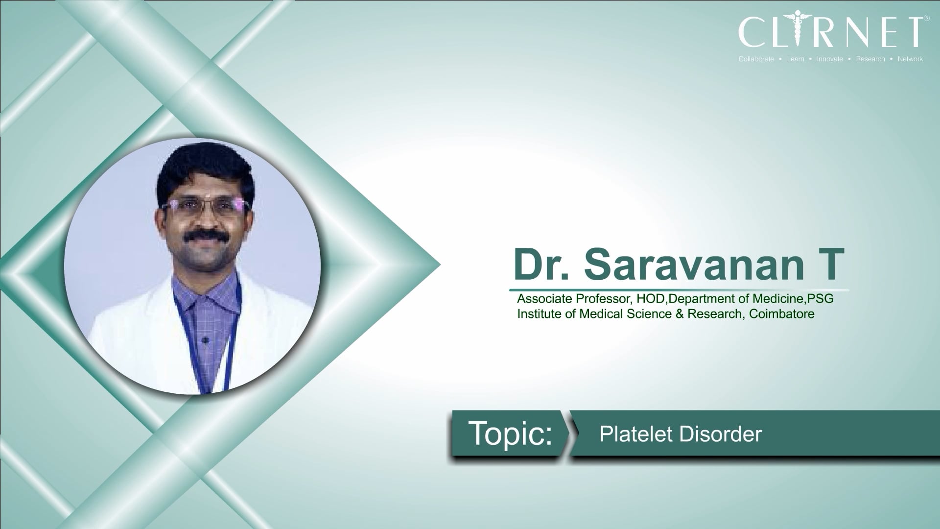 Dr. Saravanan T Video Recording on Vimeo