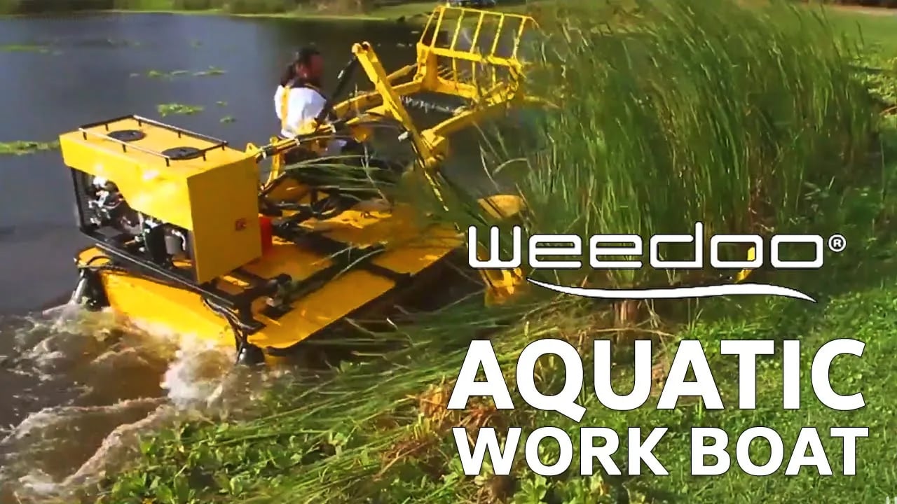 Weedoo Aquatic Weed Removal Boat and Harvester Boat on Vimeo