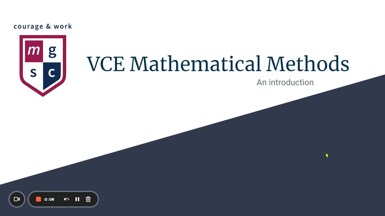 VCE Mathematical Methods - course information on Vimeo