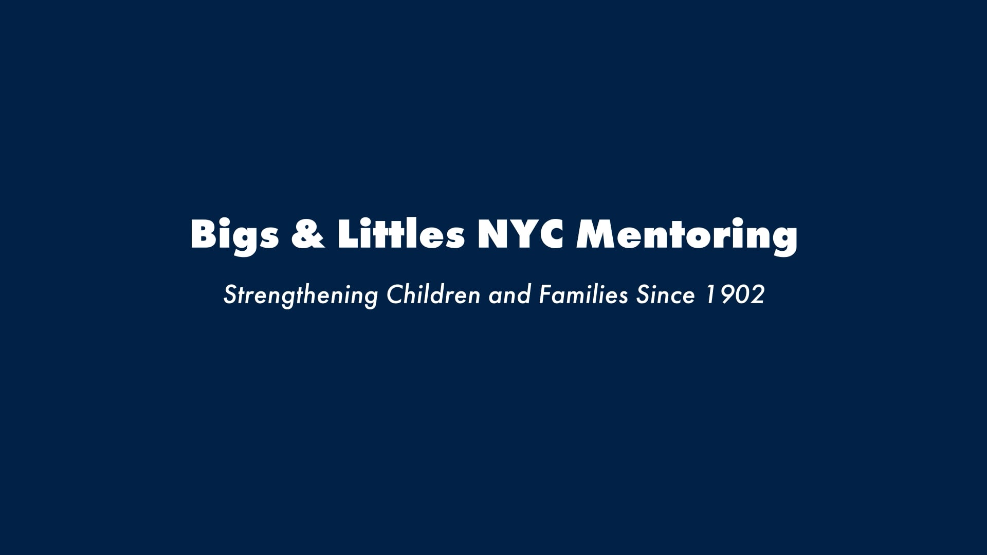 Bigs & Littles NYC Gala Video 2023 on Vimeo
