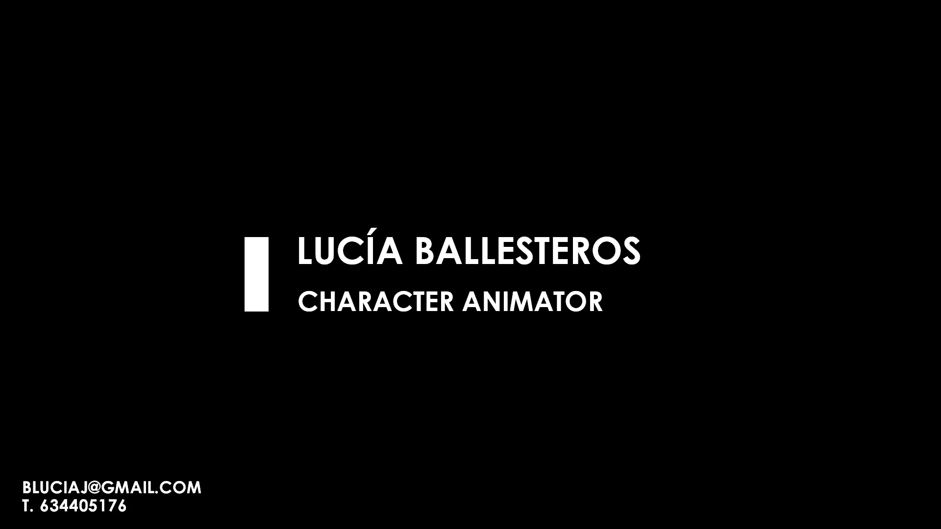3D Character Animator Reel - Lucia Ballesteros on Vimeo