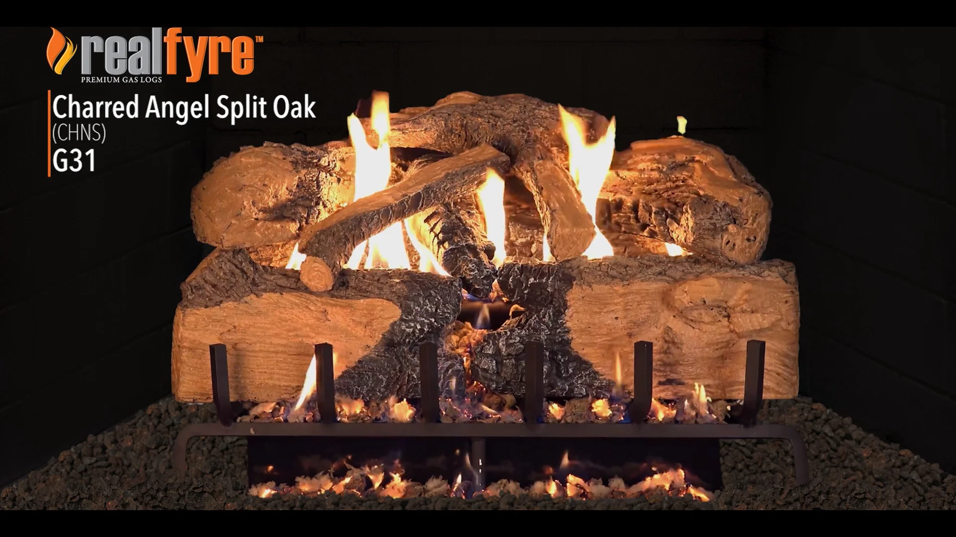 Charred Angel Split Oak with a G31 Burner