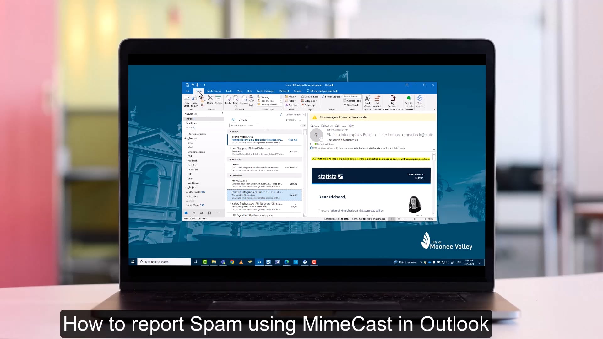 Spam email reporting on Vimeo