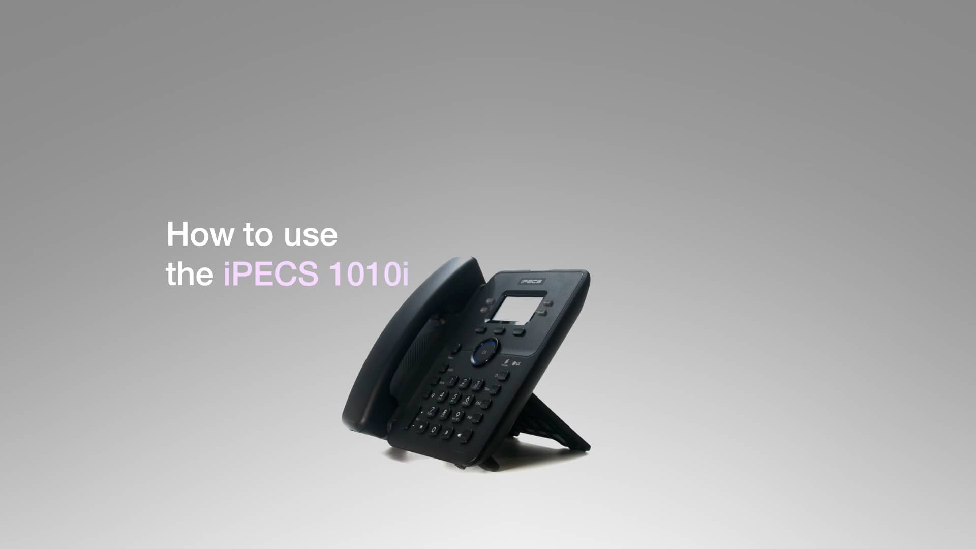 iPECS 1010i Handset User Guide on Vimeo