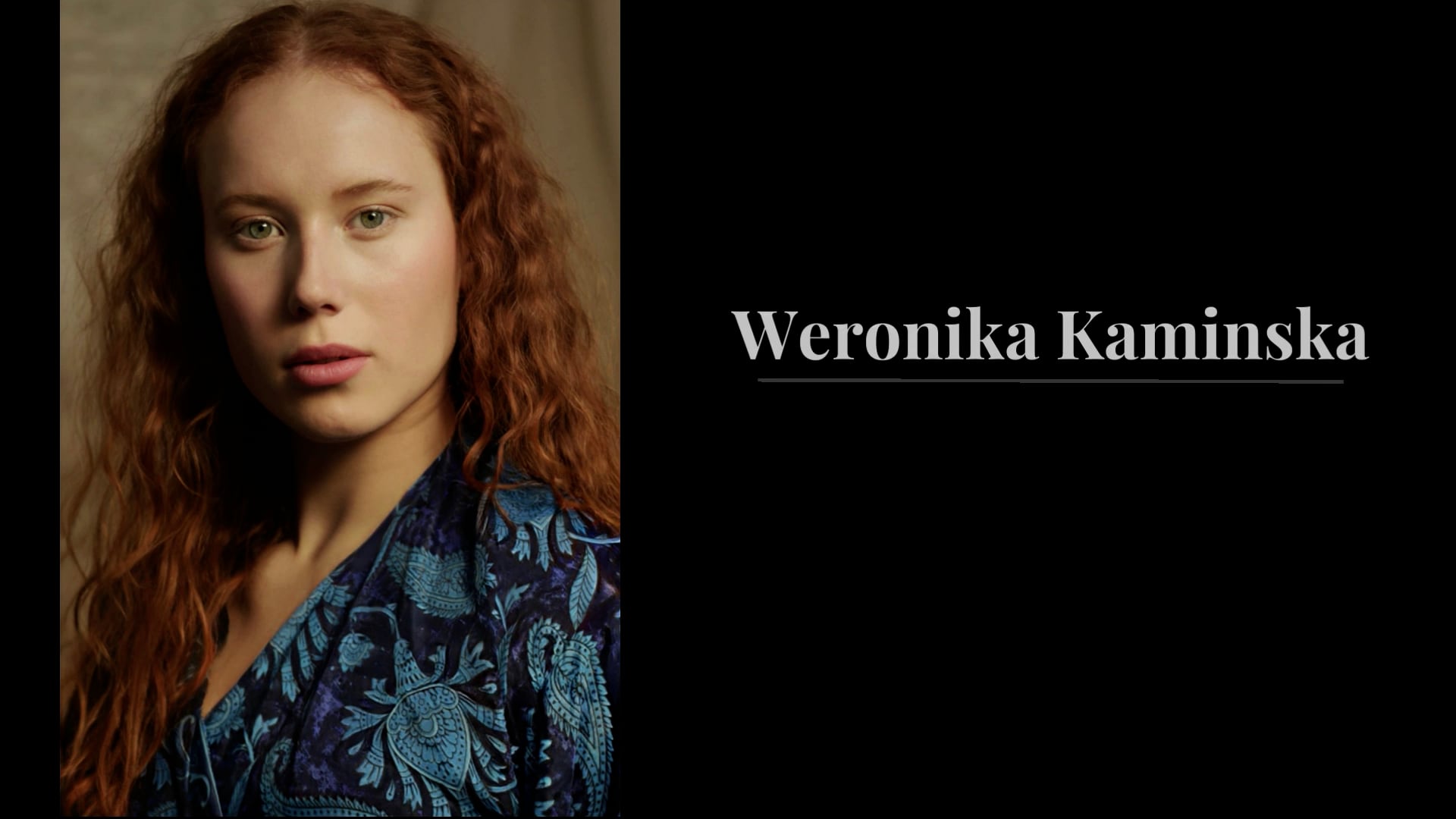 Acting Showreel Weronika Kaminska On Vimeo