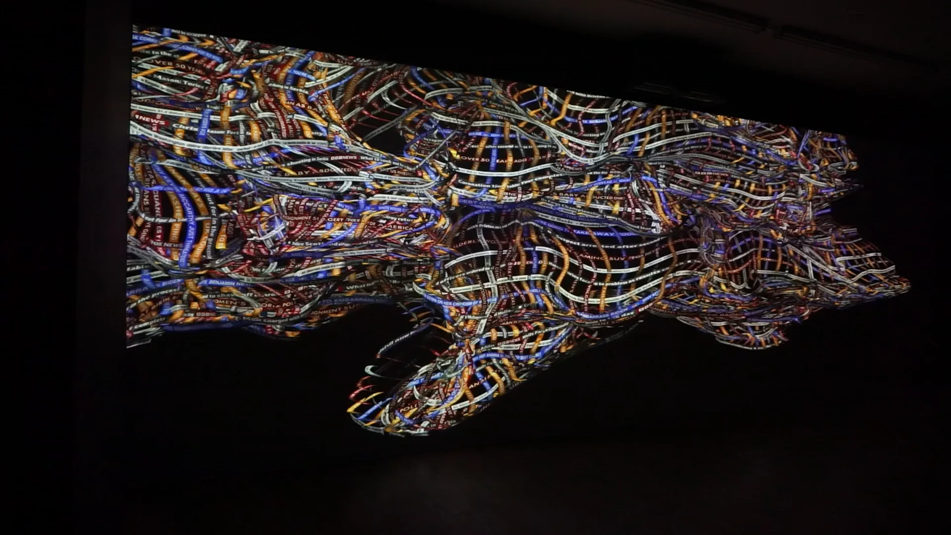 daniel canogar - Daniel Canogar, "Chyron", 2022. Installation view ...