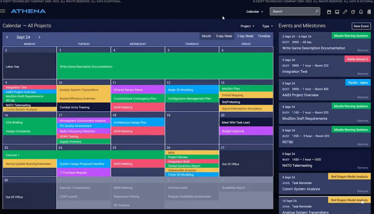ATHENA Calendar Demo on Vimeo