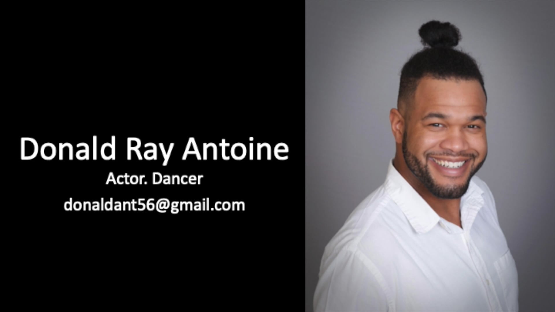 Donald Ray Antoine Demo Reel on Vimeo