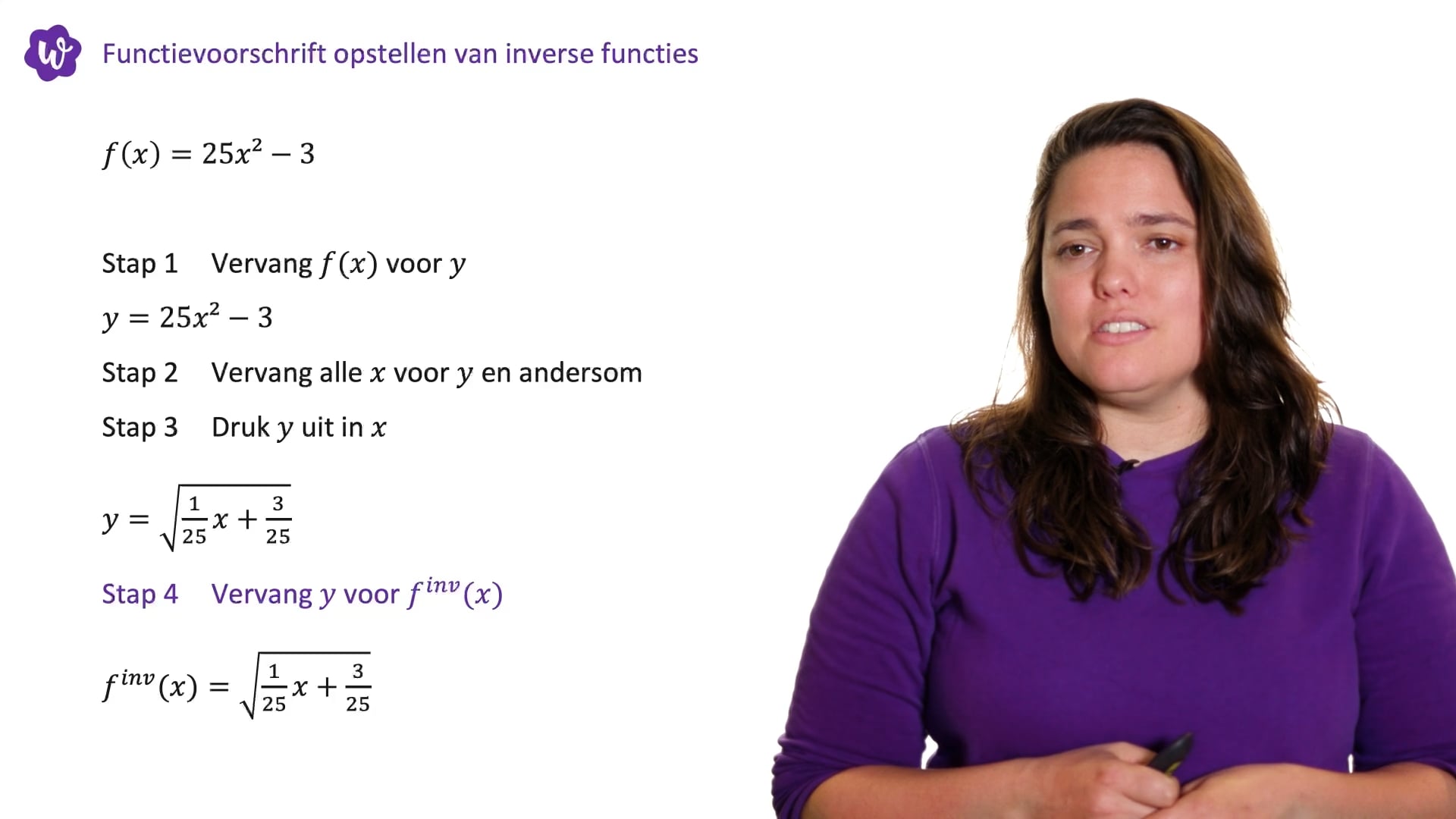 Functievoorschrift opstellen van inverse functies oefenen | StudyGo