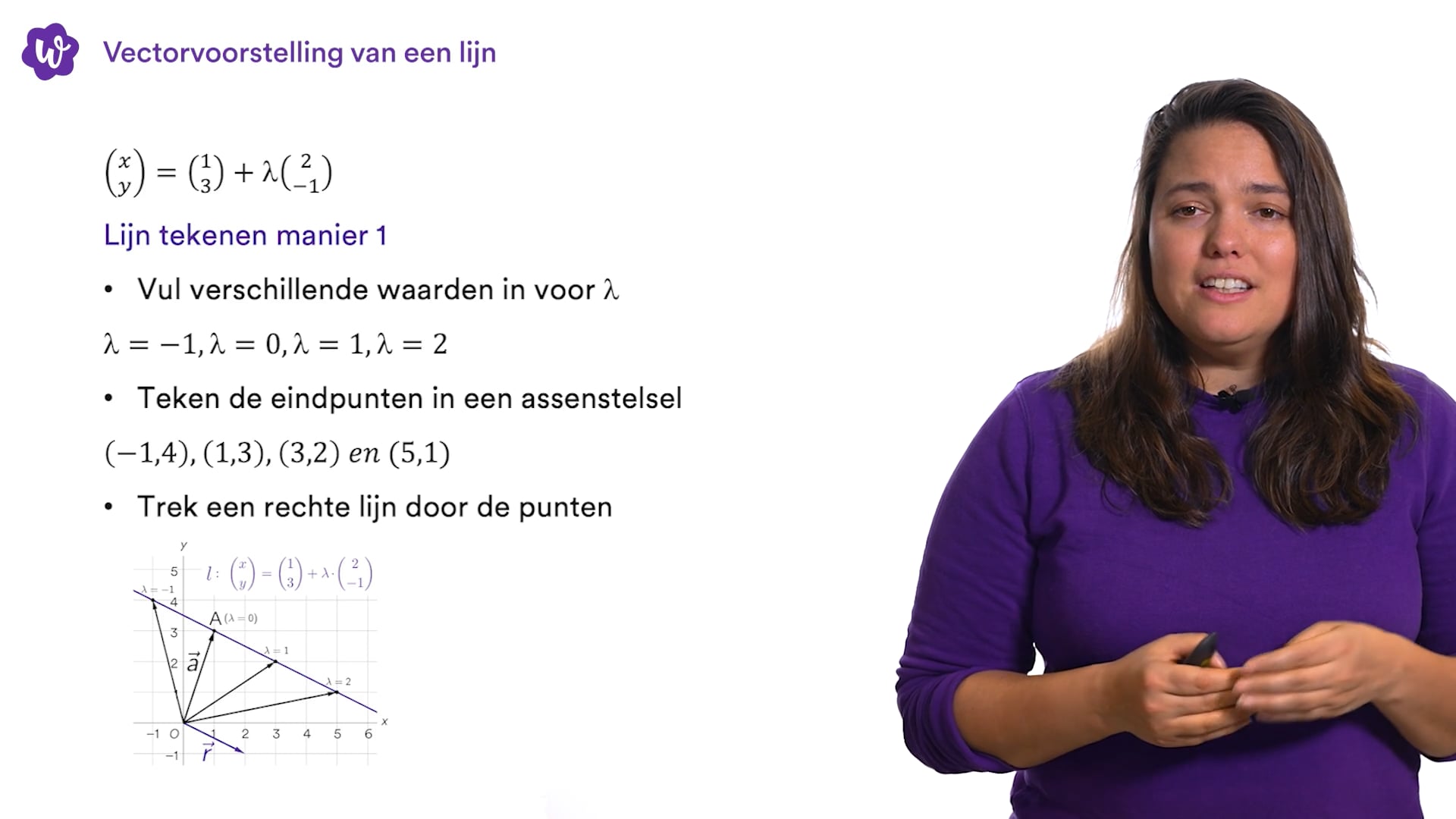 Vectorvoorstelling van een lijn (MW) oefenen | StudyGo