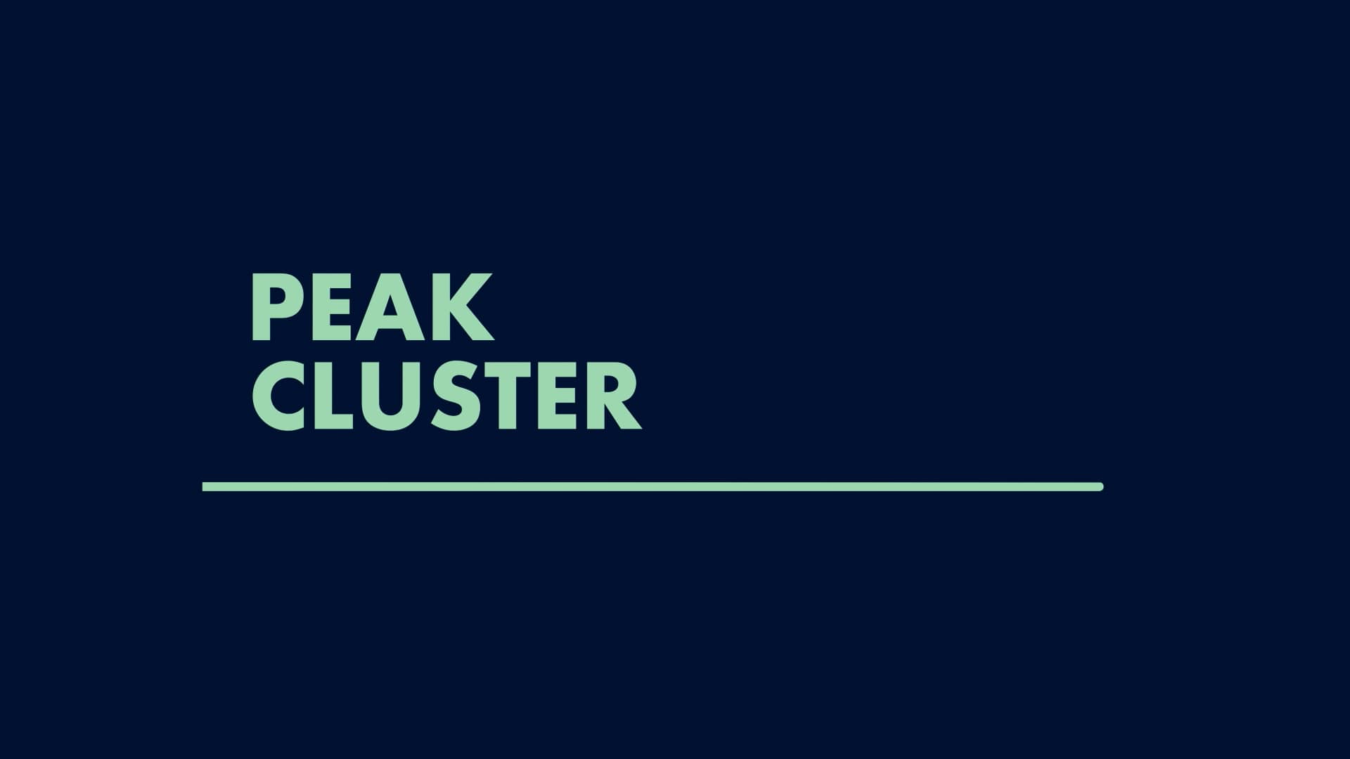 Peak Cluster [captioned] on Vimeo