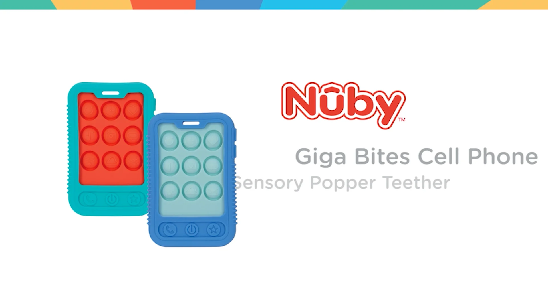Nuby Giga Bites Cell Phone Popper Teether on Vimeo