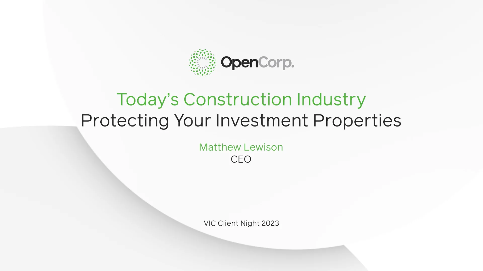 Today's Construction Industry - Matthew Lewison on Vimeo