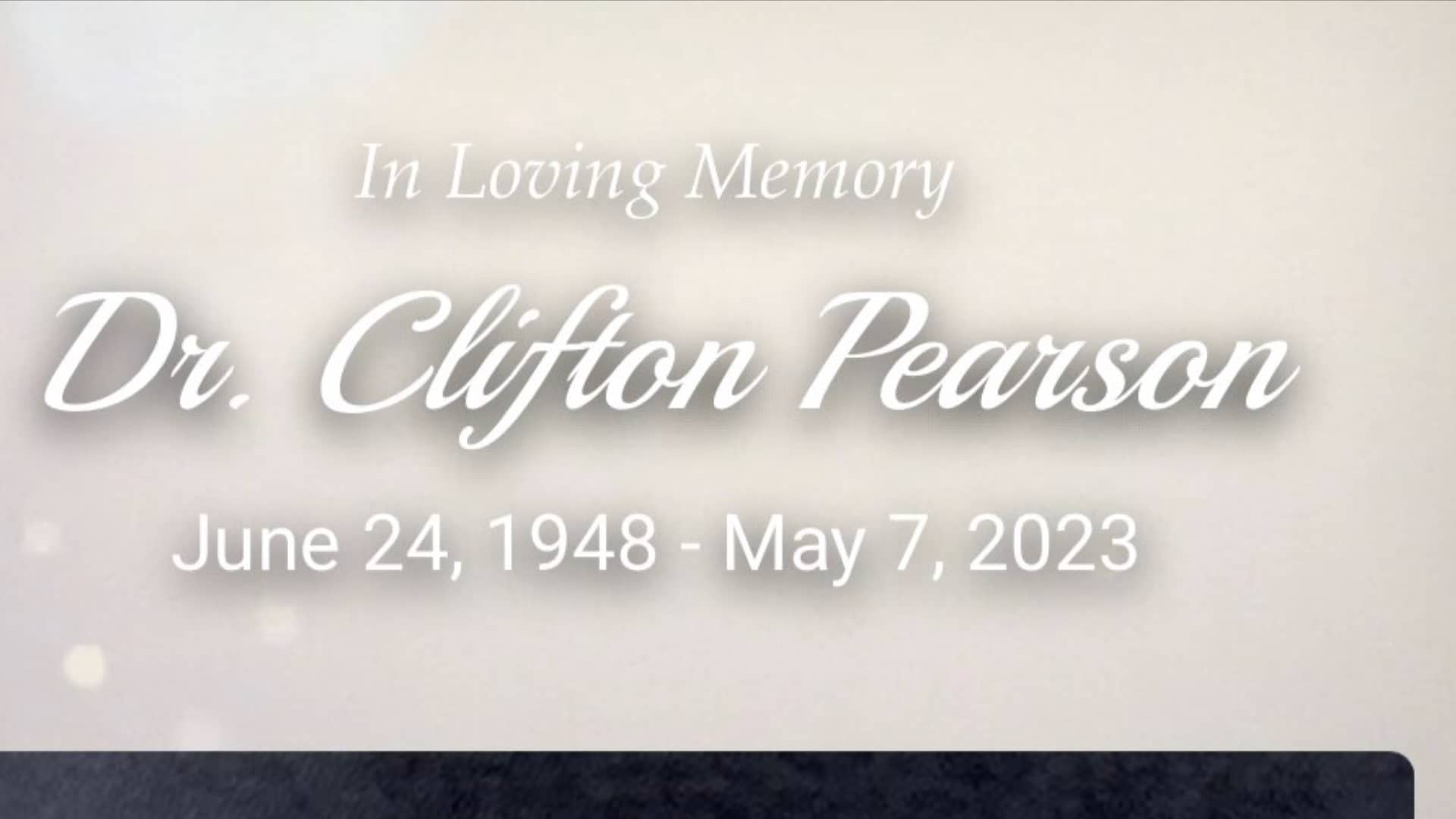 Tribute to Dr Clifton Pearson v2 on Vimeo