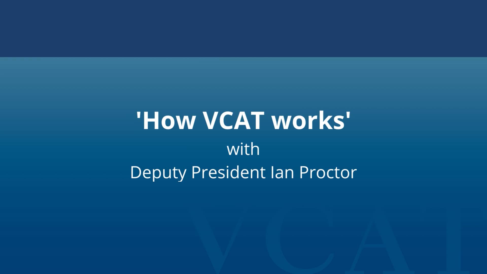 Victorian Law Week 2023 - How VCAT works on Vimeo