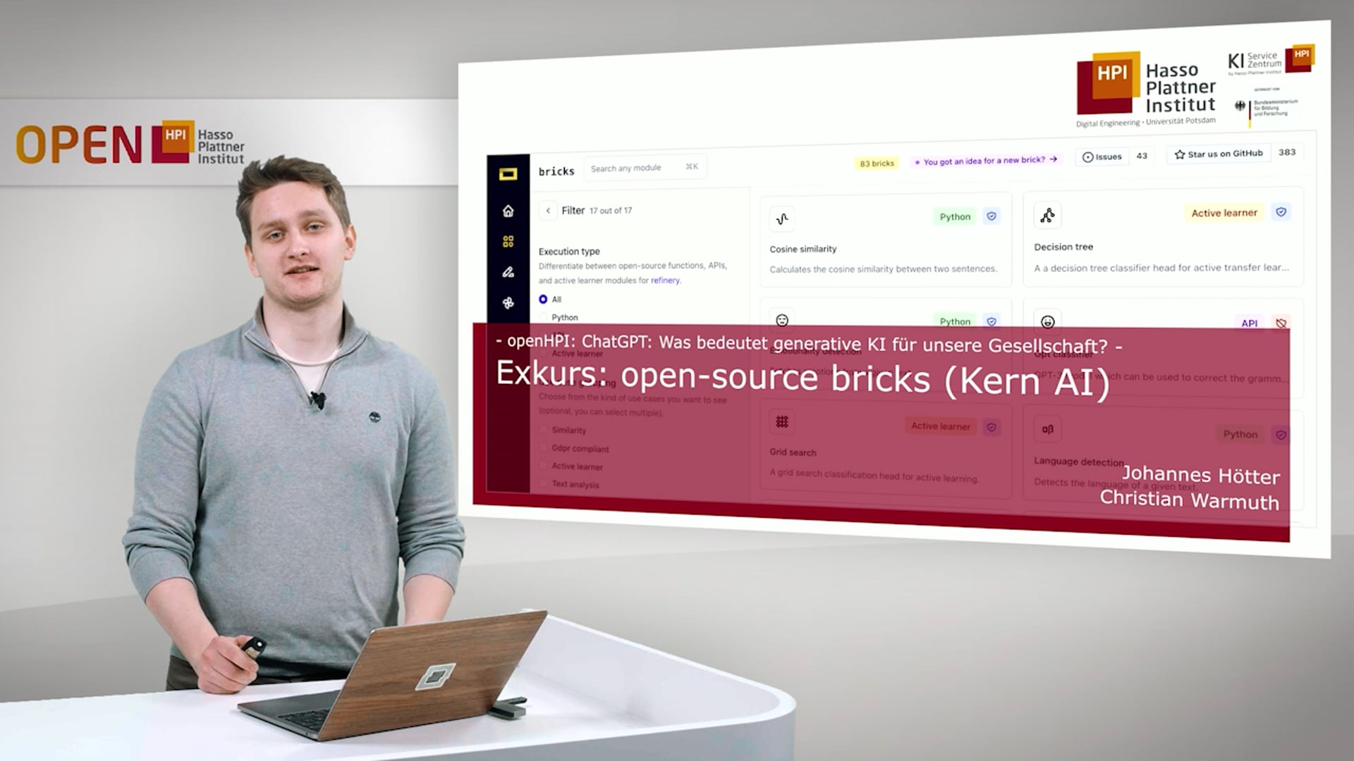 Exkurs 3 (optional): open-source bricks (Kern AI) | ChatGPT: Was
