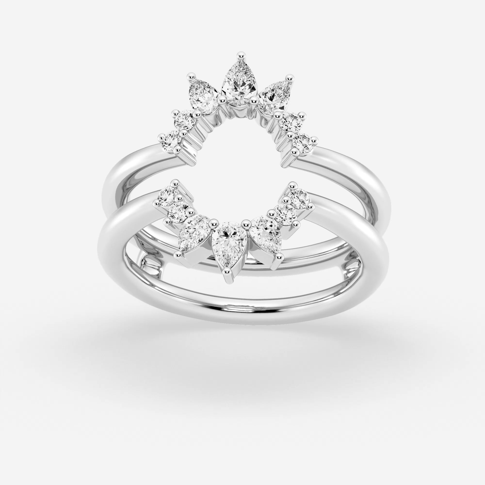 1/2 ctw Pear Lab Grown Diamond Ring Enhancer - Grownbrilliance