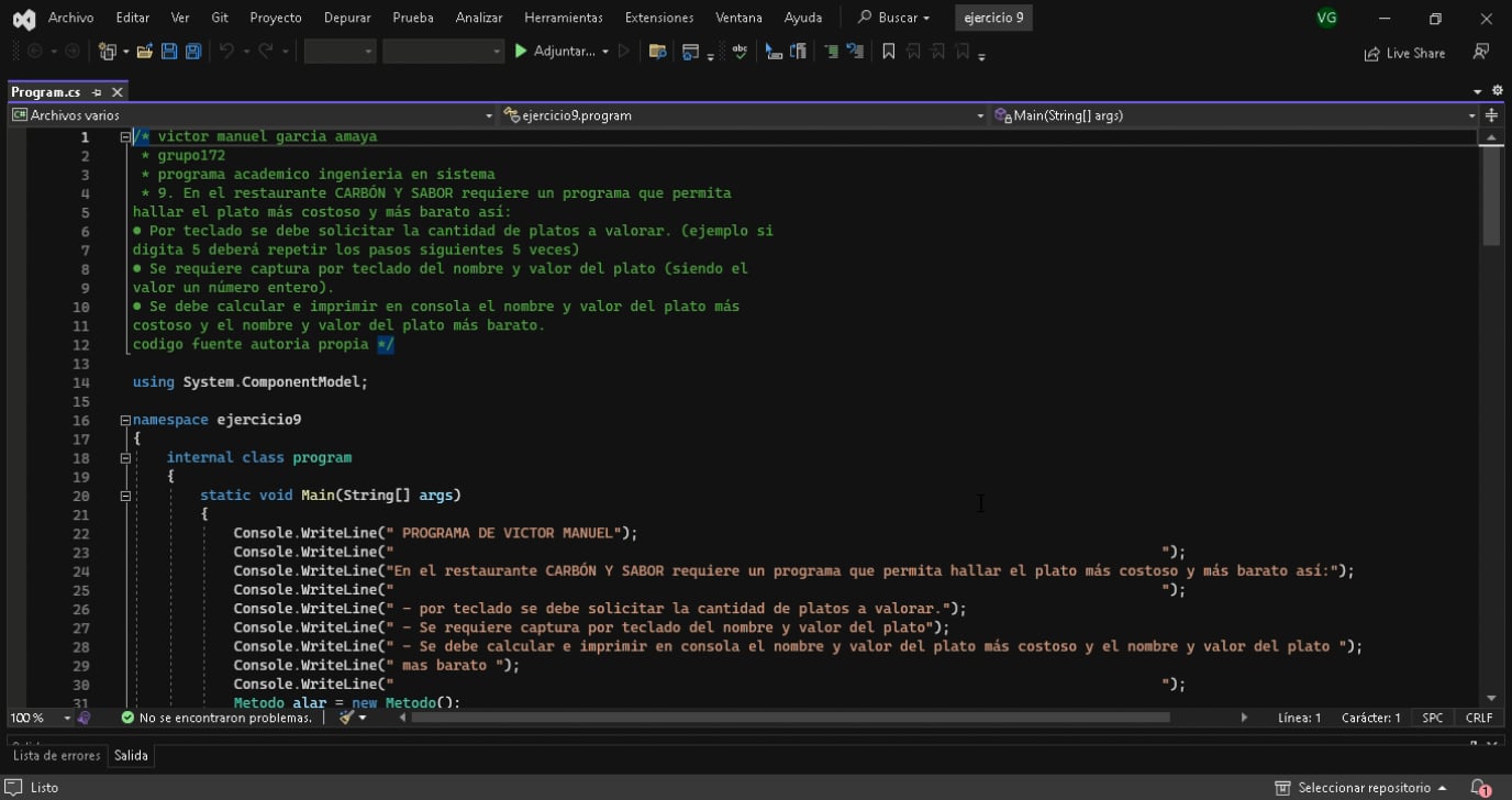 ejercicio 9 - Microsoft Visual Studio 2023-05-12 09-48-38 on Vimeo