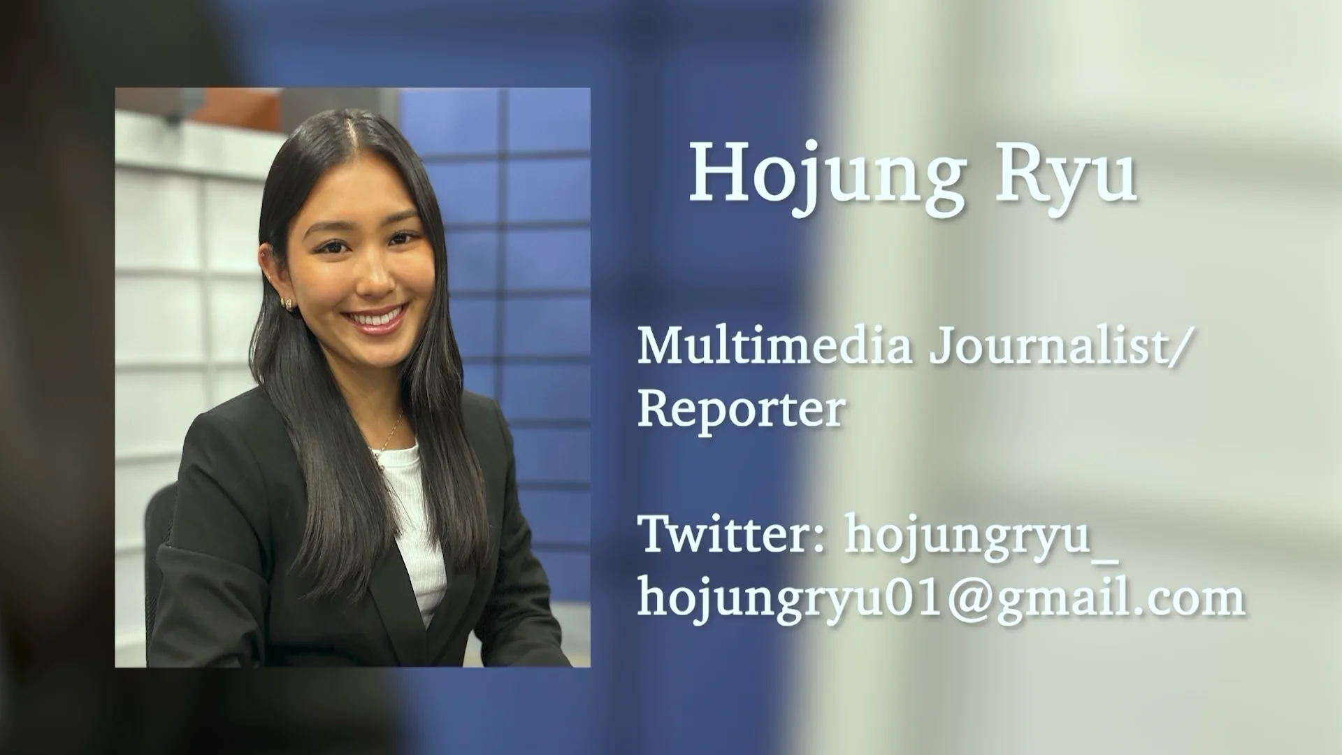 Hojung Ryu MMJ/Reporter Reel 2023